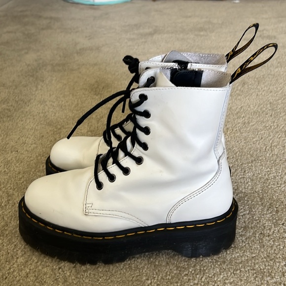 Dr. Martens | Shoes | Doc Martens White Jadon Platform Boots | Poshmark